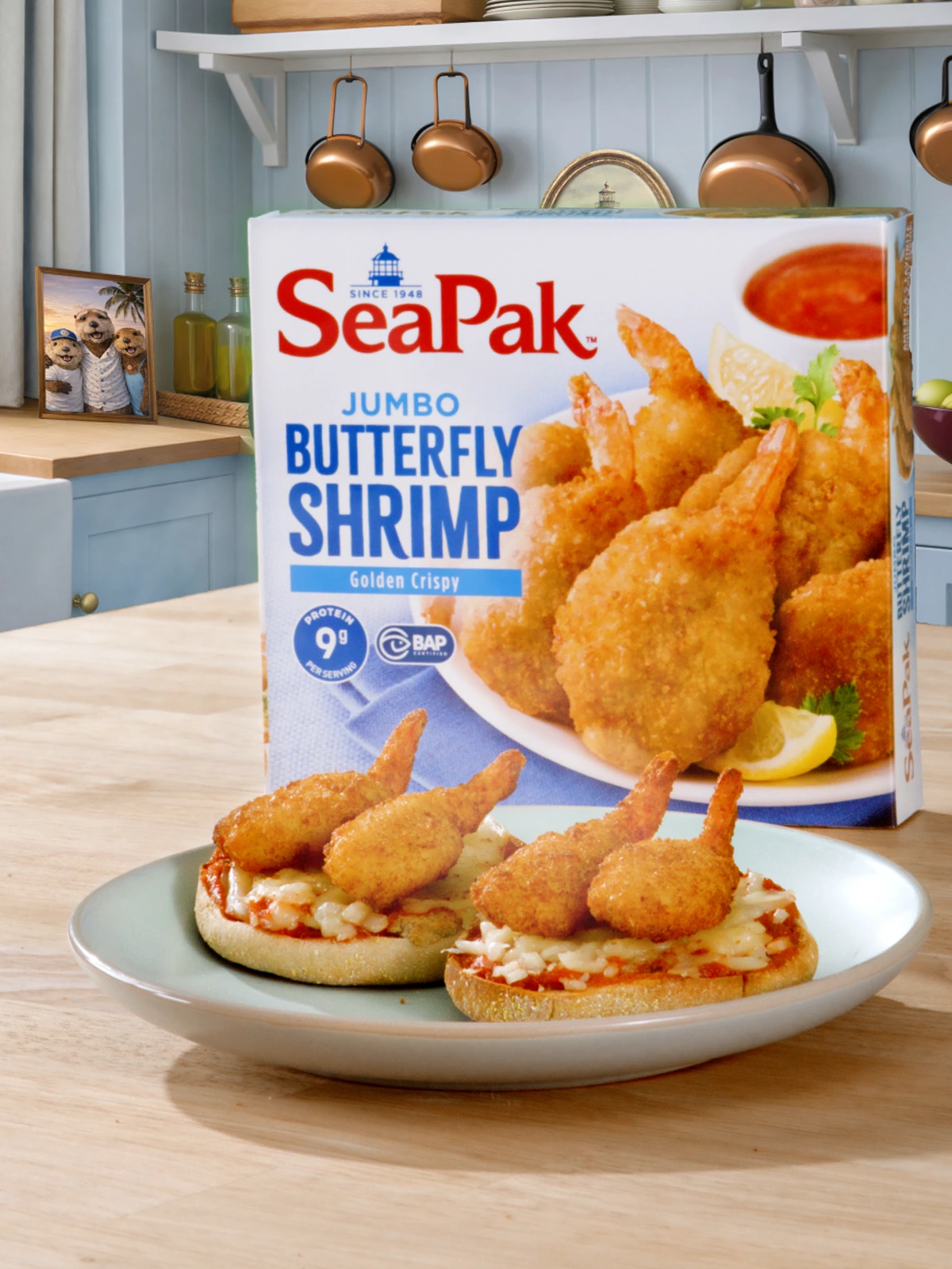 Seaside Pizza Bites with SeaPak Butterfly Shrimp Recipe | SeaPak