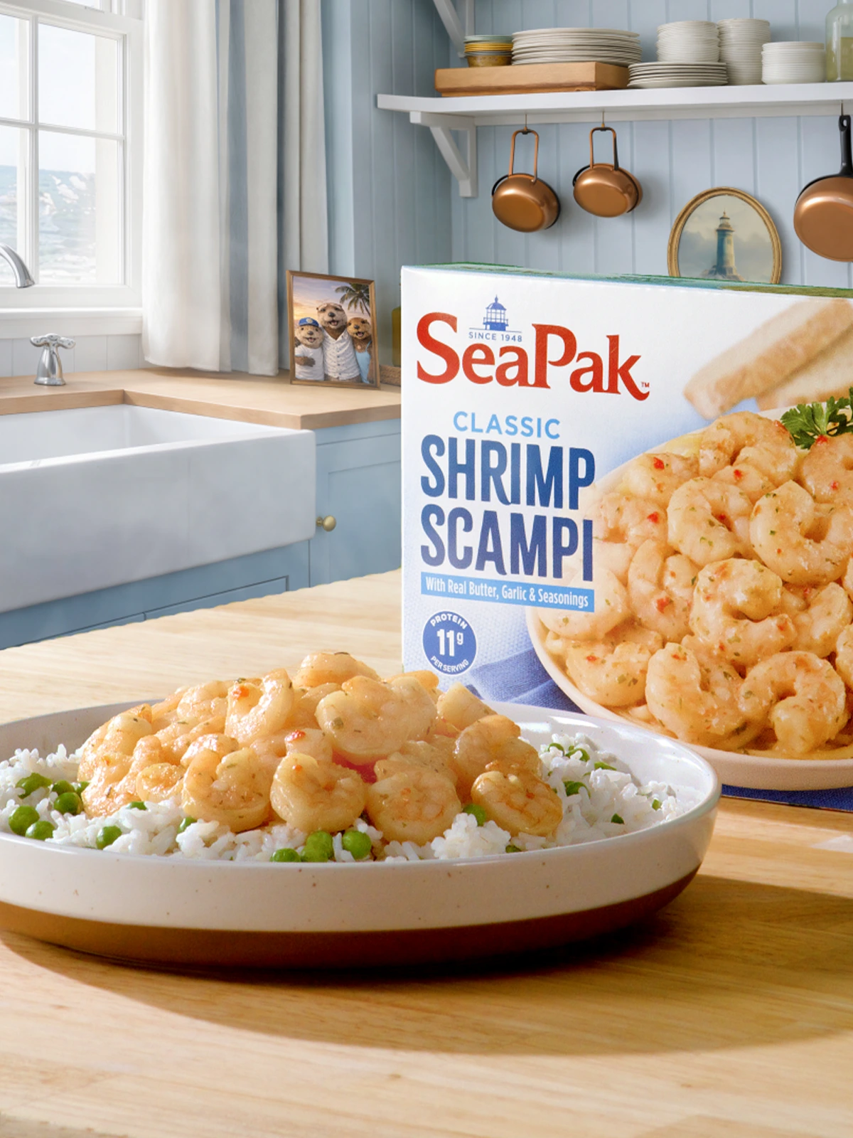 Cozy Rice Bowl with SeaPak Shrimp Scampi Recipe | SeaPak